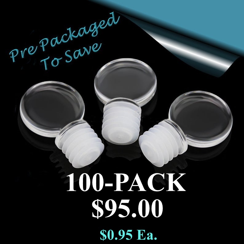 ROUND ACRYLIC BOTTLE STOPPER BLANK-(100-PACK) | Barware-Wine Bottle ...